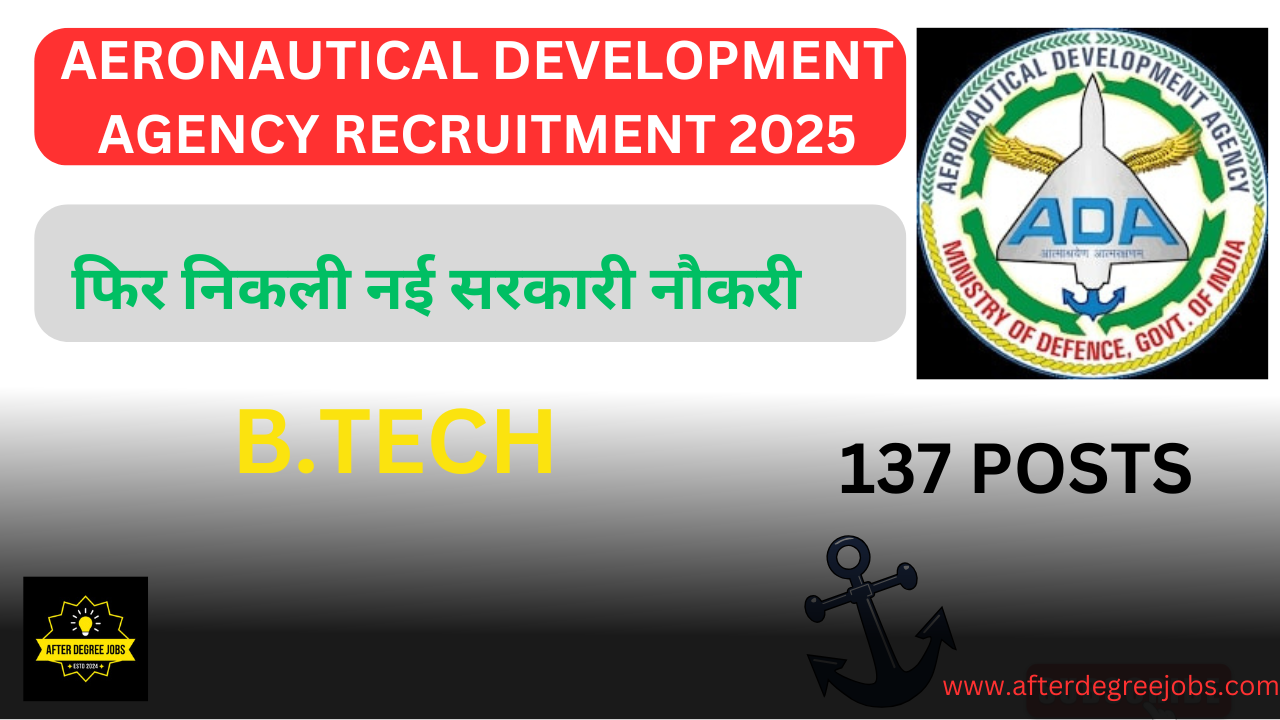 ADA Recruitment 2025 137 Post Project Scientist Vacancy